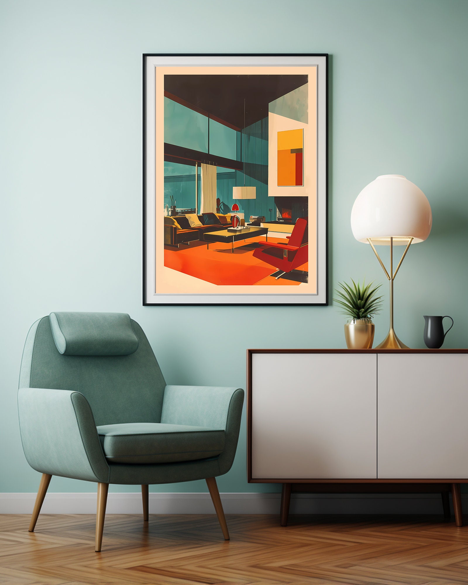Modern Art Print Modernism Mid-century Modernist Art Vintage ...