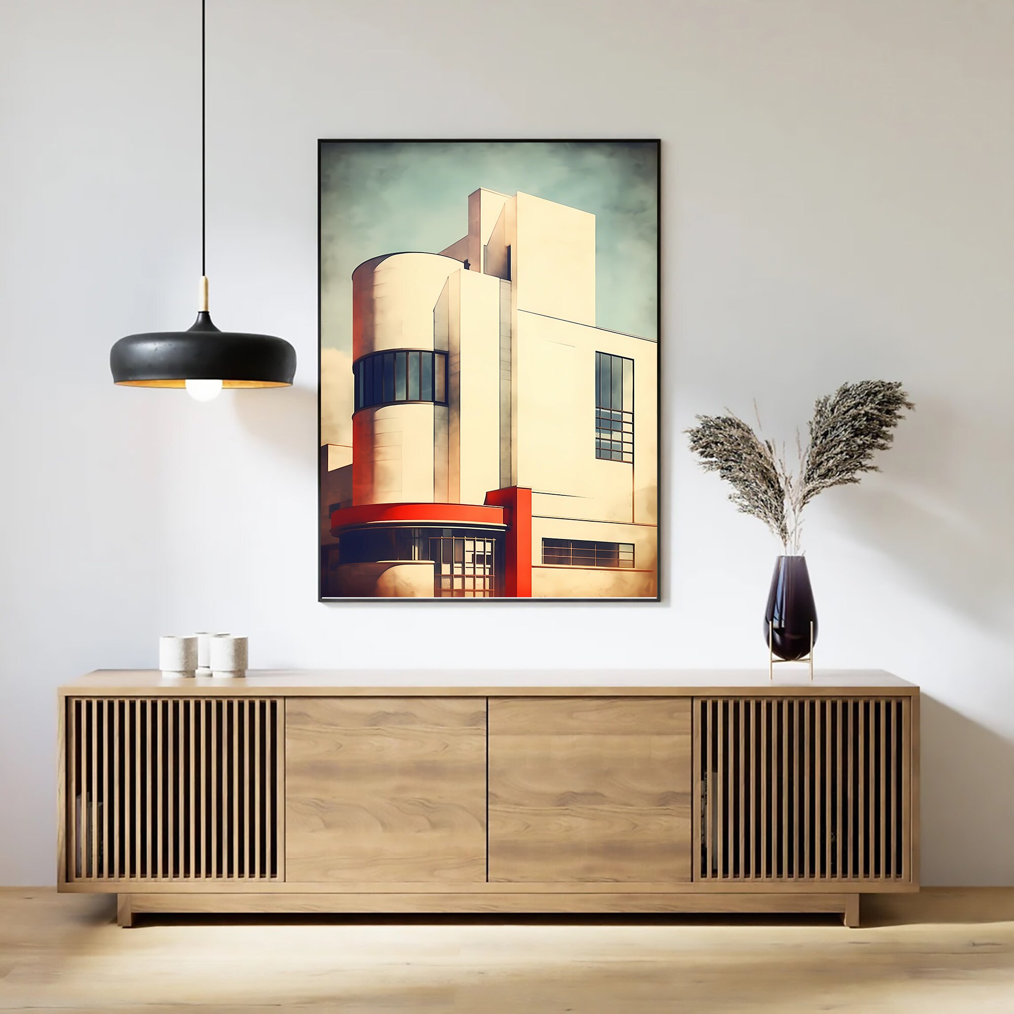 Vintage Architecture Print | Bauhaus Design Poster | Architectural ...