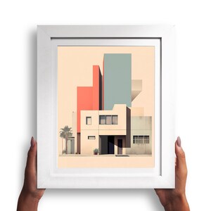 Classic Modernist Facade Print | Modern Architecture Wall Art ...