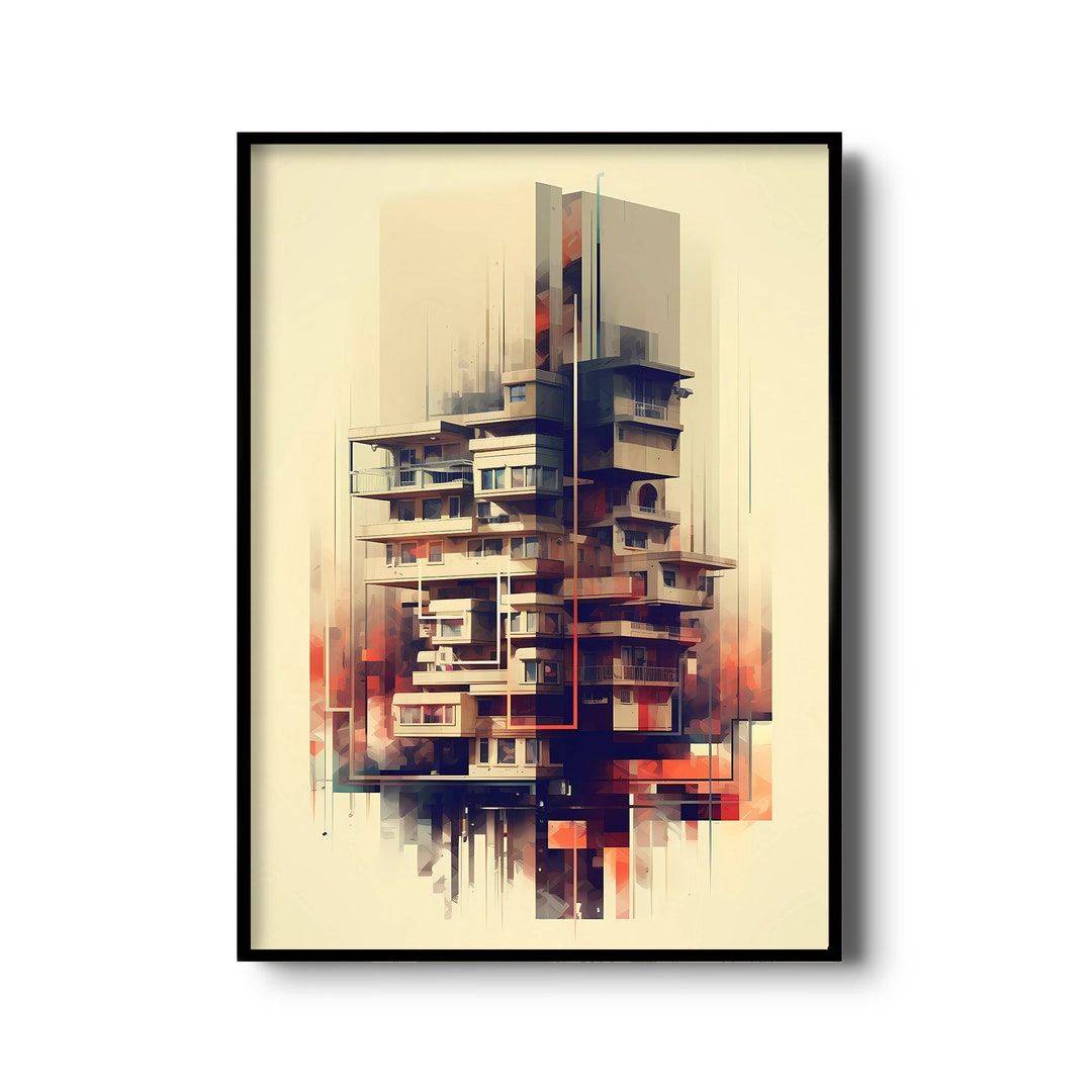 Modern Architecture Poster | Architecture Print | Abstract Wall Art ...
