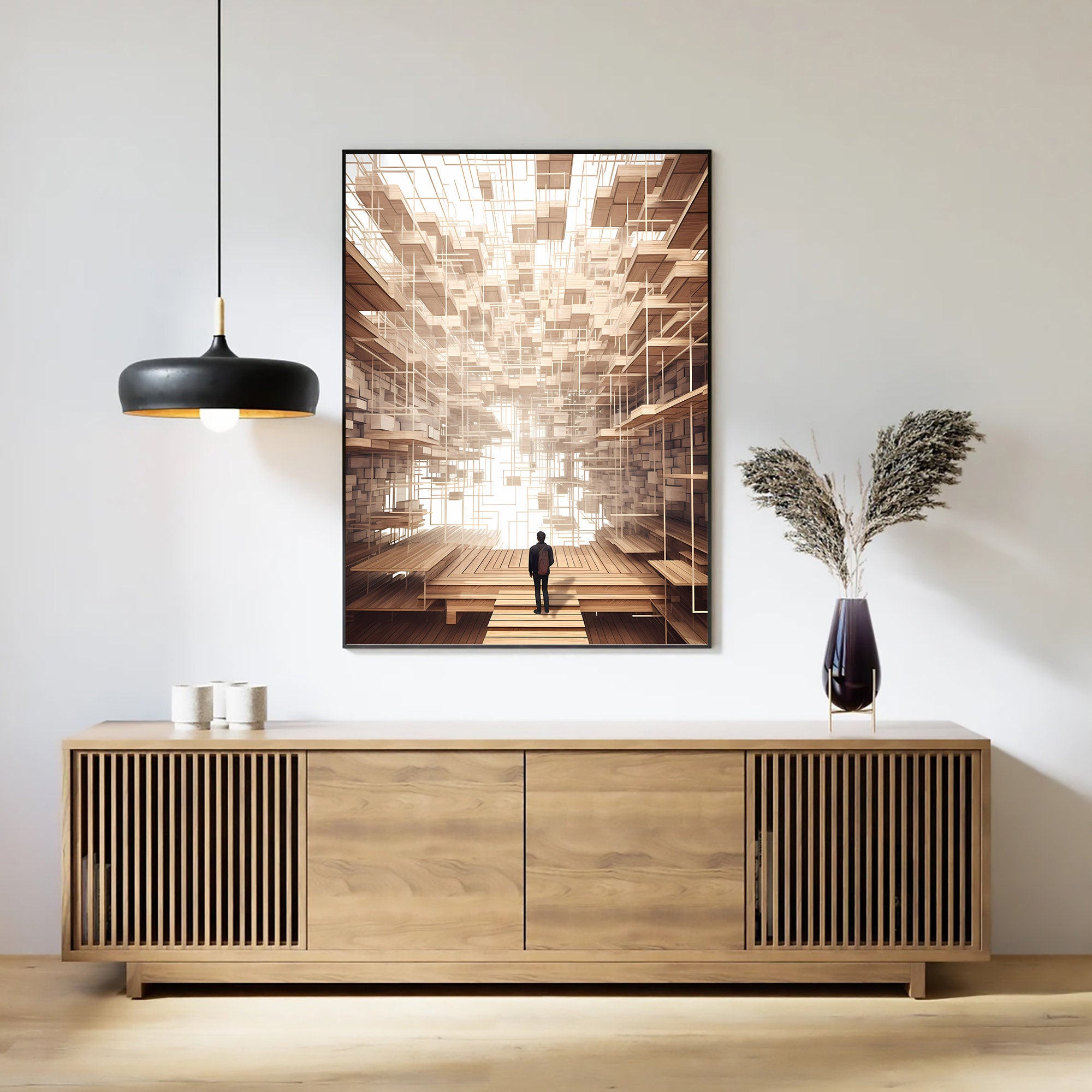 Abstract Architecture Printable Art | Architectural Illustration ...