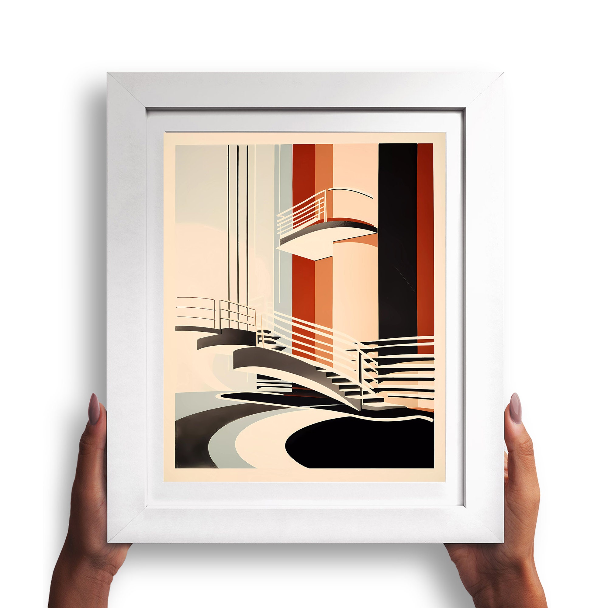 20th Century Modern Art Print Abstract Modernist Wall Art Alvar Aalto ...