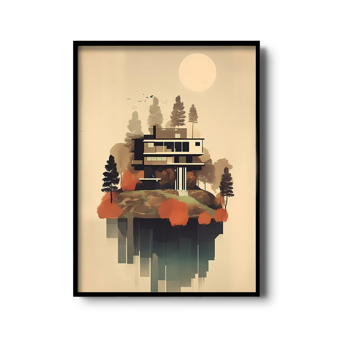 Vintage Adventure Print | Mid Century Modern Architecture | Adventure ...
