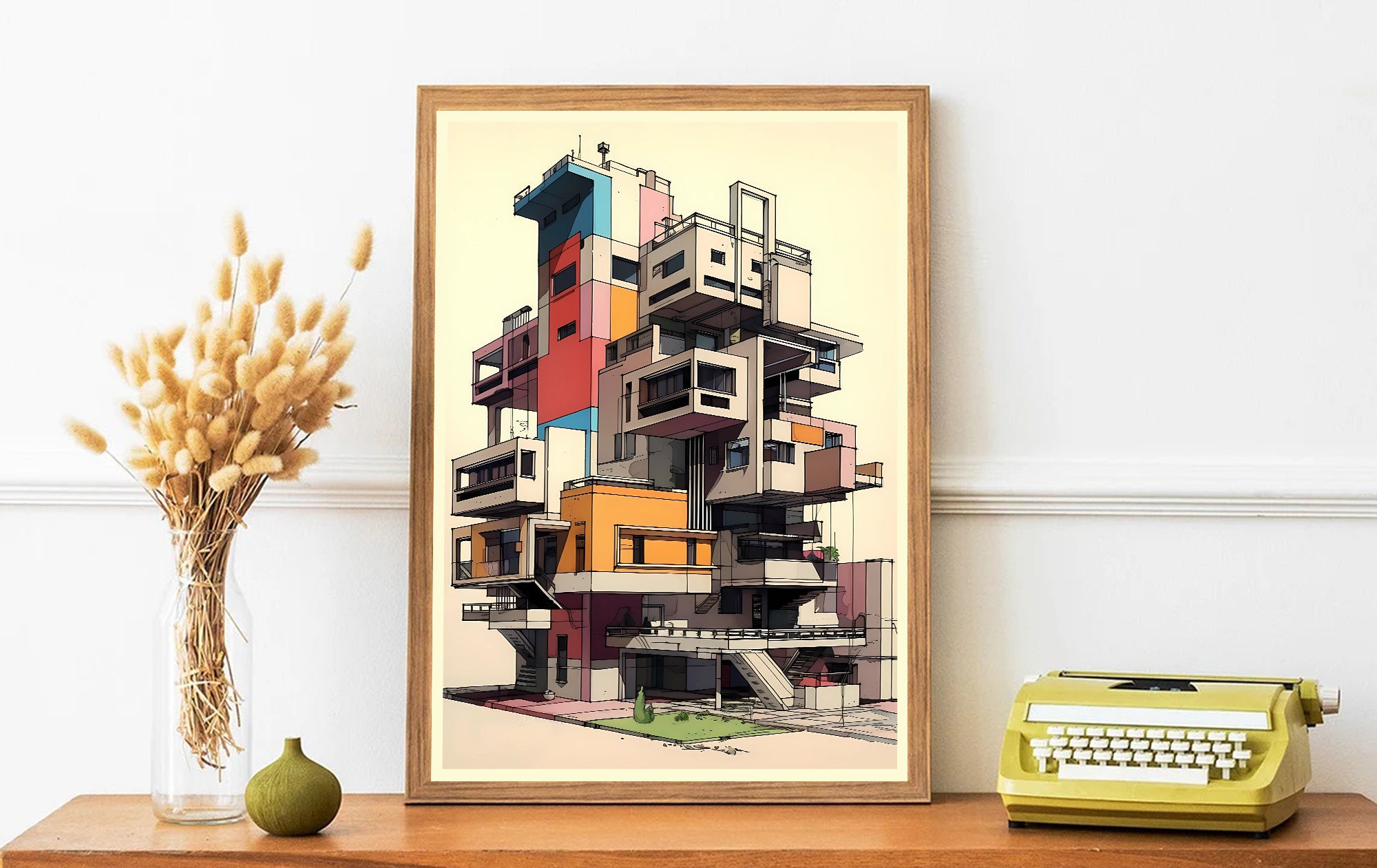 Le Corbusier Artwork Print Modern Mid Century Architecture - Etsy