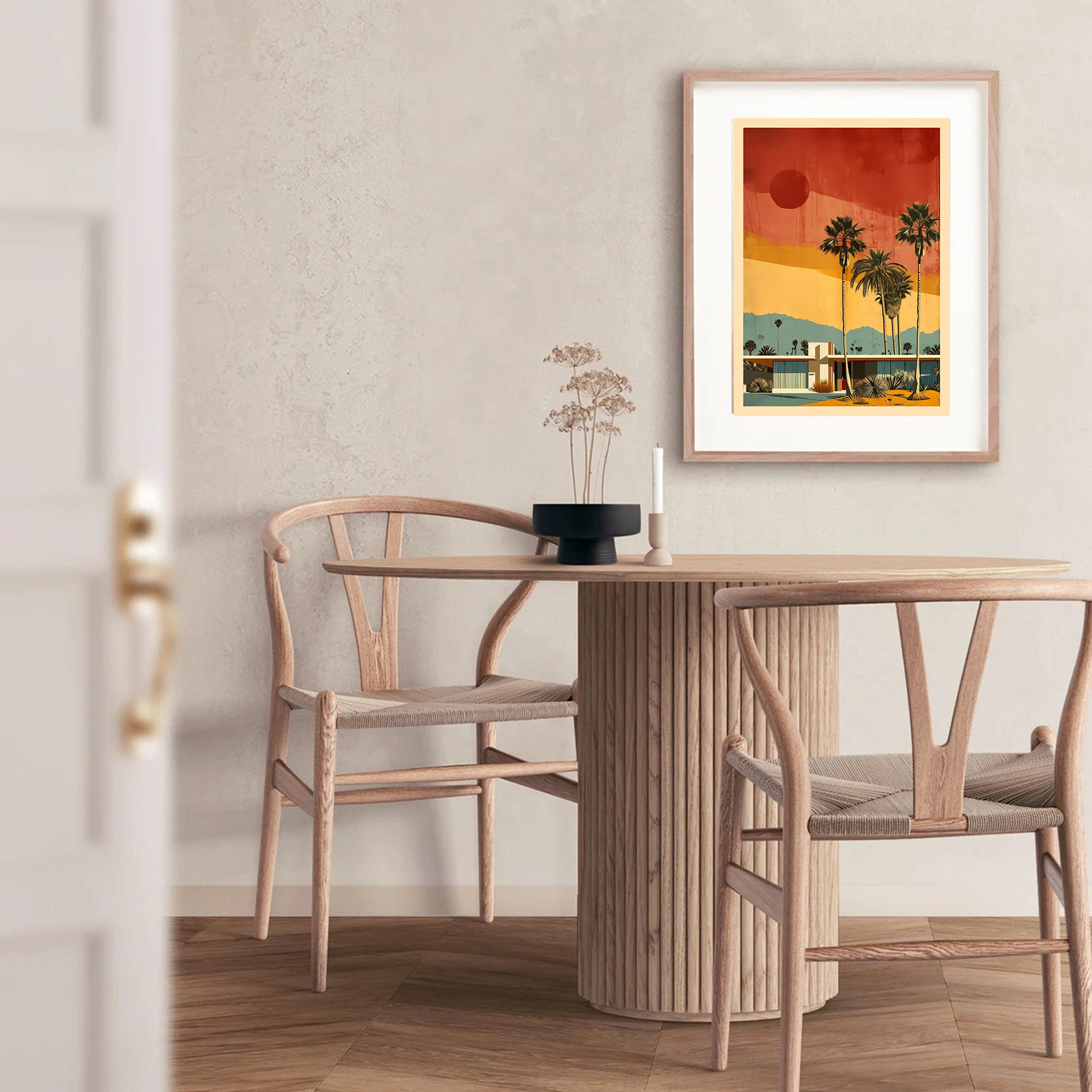 Vintage Palm Springs Art Print Mid-century Modern Architecture Wall Art ...