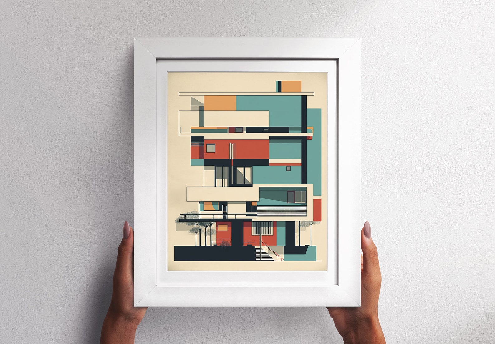 Modern Architecture Poster | Mid Century Modern Architecture ...