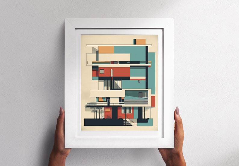 Modern Architecture Poster | Mid Century Modern Architecture ...