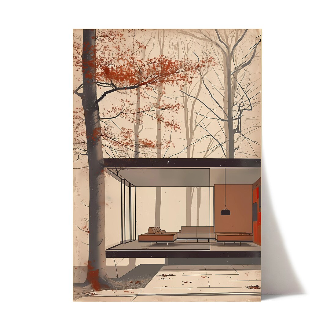 Farnsworth House Art Print | Mies Van Der Rohe | Modern Architecture ...