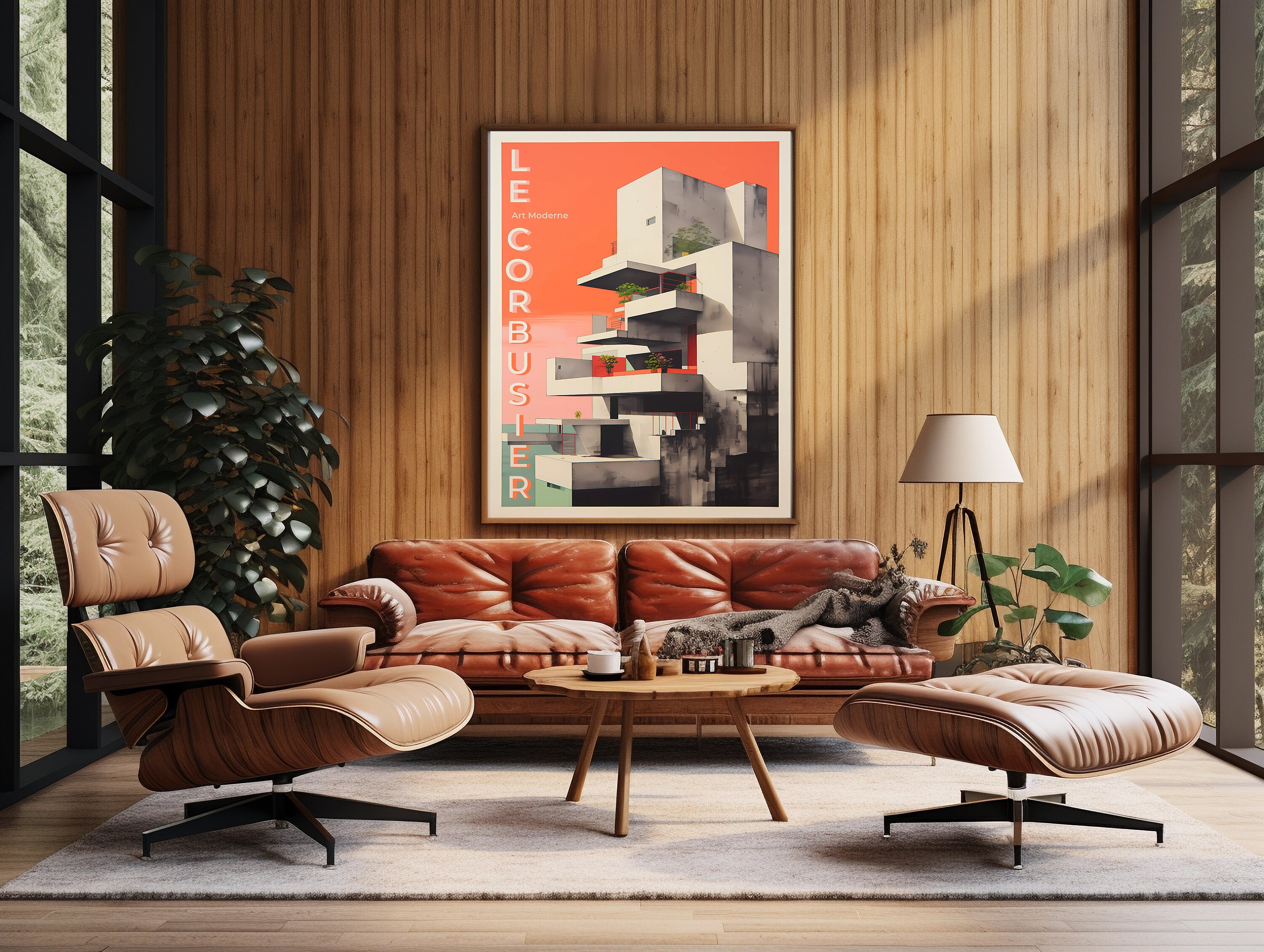 Modern Art Poster Le Corbusier Inspired Modern Architecture - Etsy