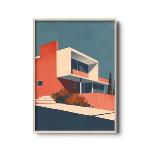 Set of 3 Mid-century Modern Vintage Art Prints | Modernist Architecture ...
