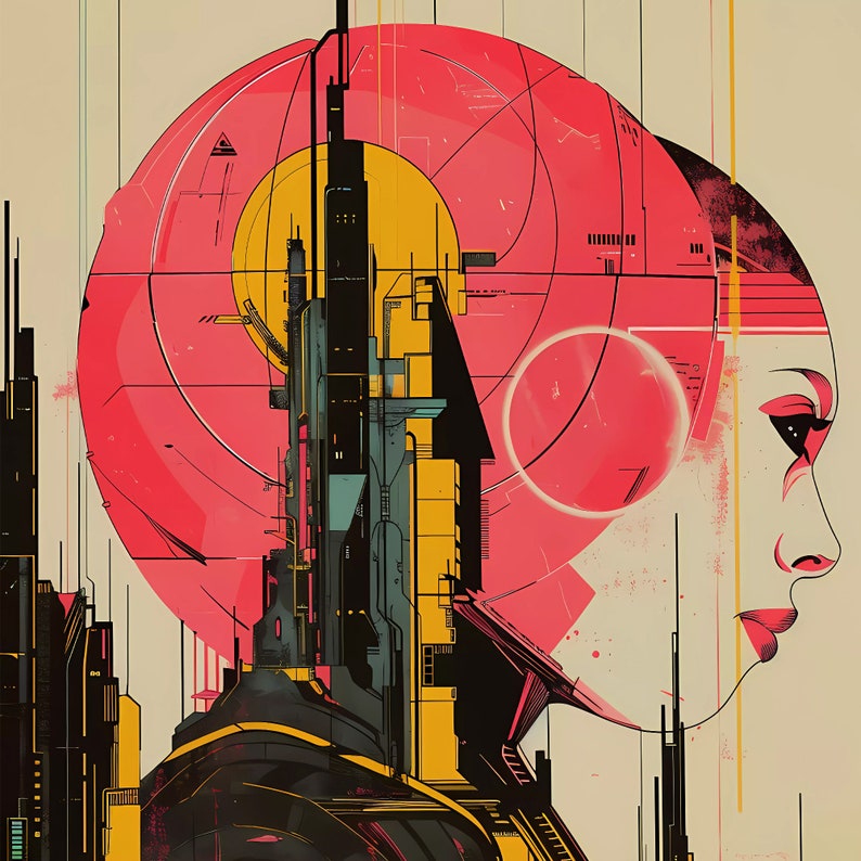 Sci-fi Wall Art Futuristic Architecture Art Print Blade Runner Inspired ...