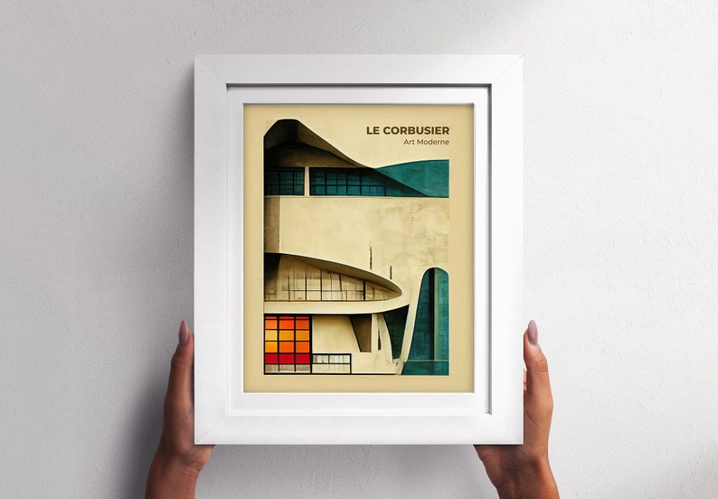 Le Corbusier Architecture Wall Art | Contemporary Architecture ...