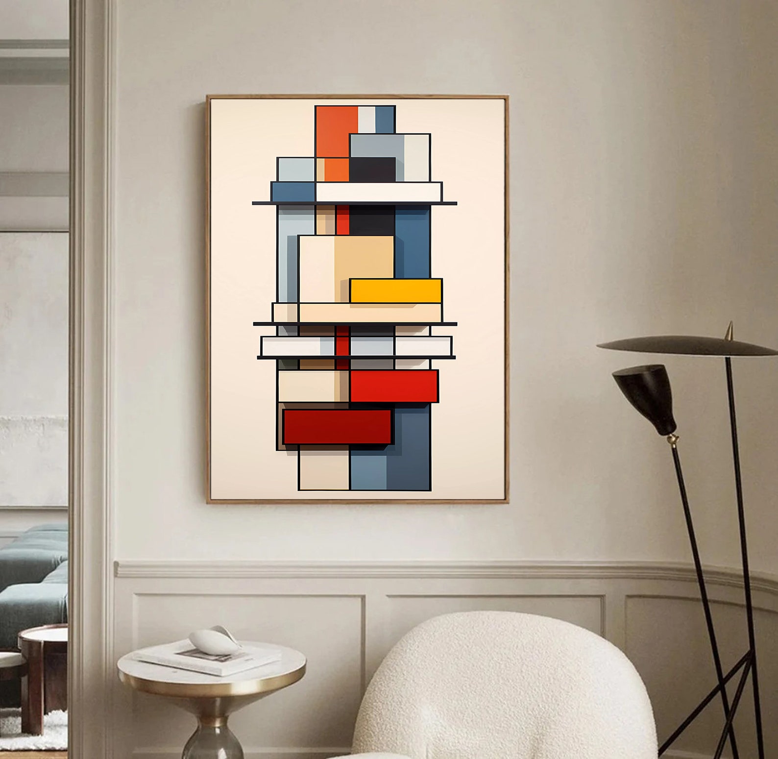 Vintage De Stijl Print | Abstract Constructivism Architecture Inspired ...