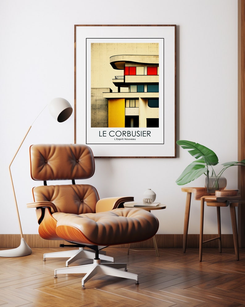 Le Corbusier Poster Art Nouveau Print Le Corbusier Modern Architecture ...