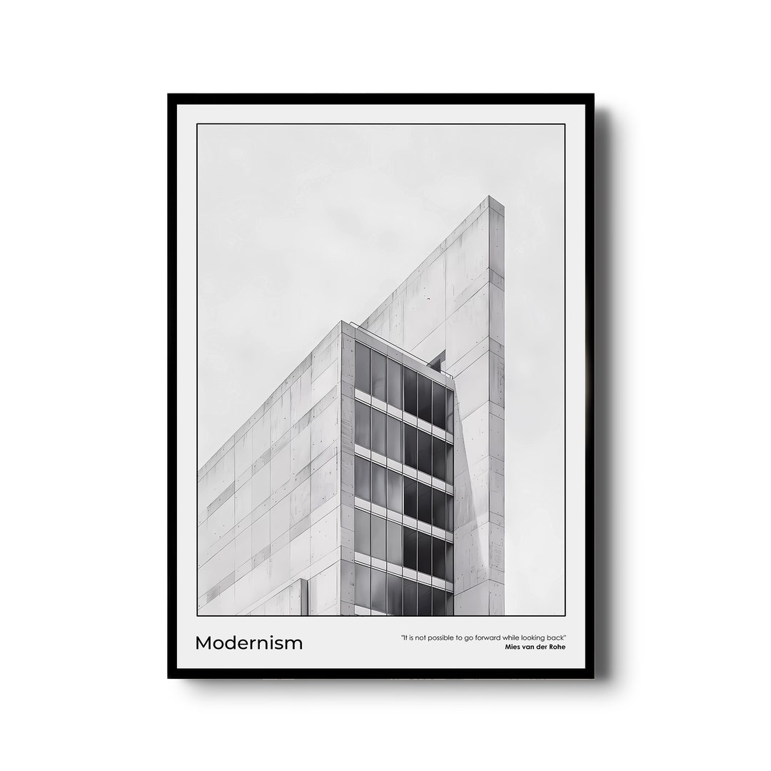 Modern Architecture Poster | Mies Van Der Rohe Art Print | Modernism ...