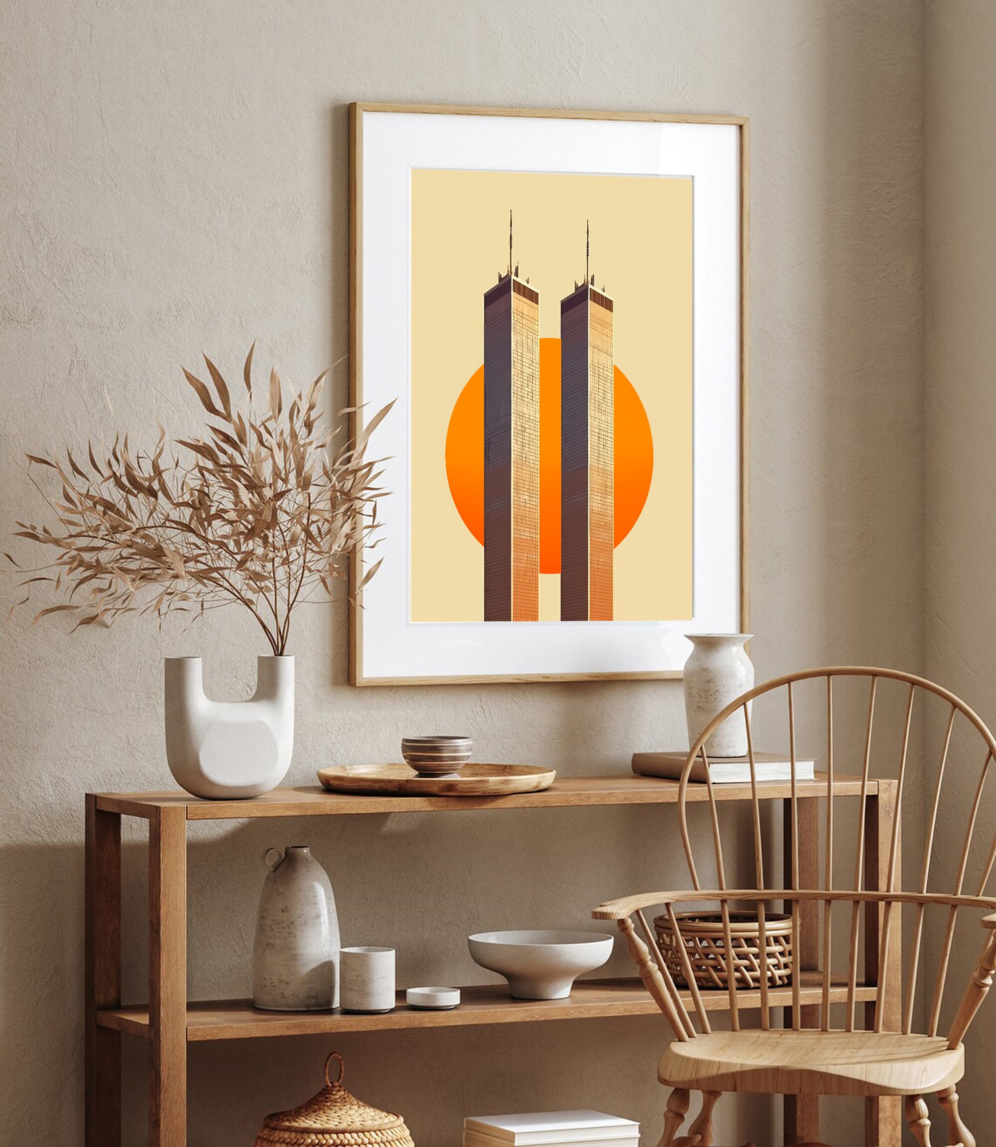 World Trade Center 1 & 2 Art Print Architecture Minimal Illustration ...