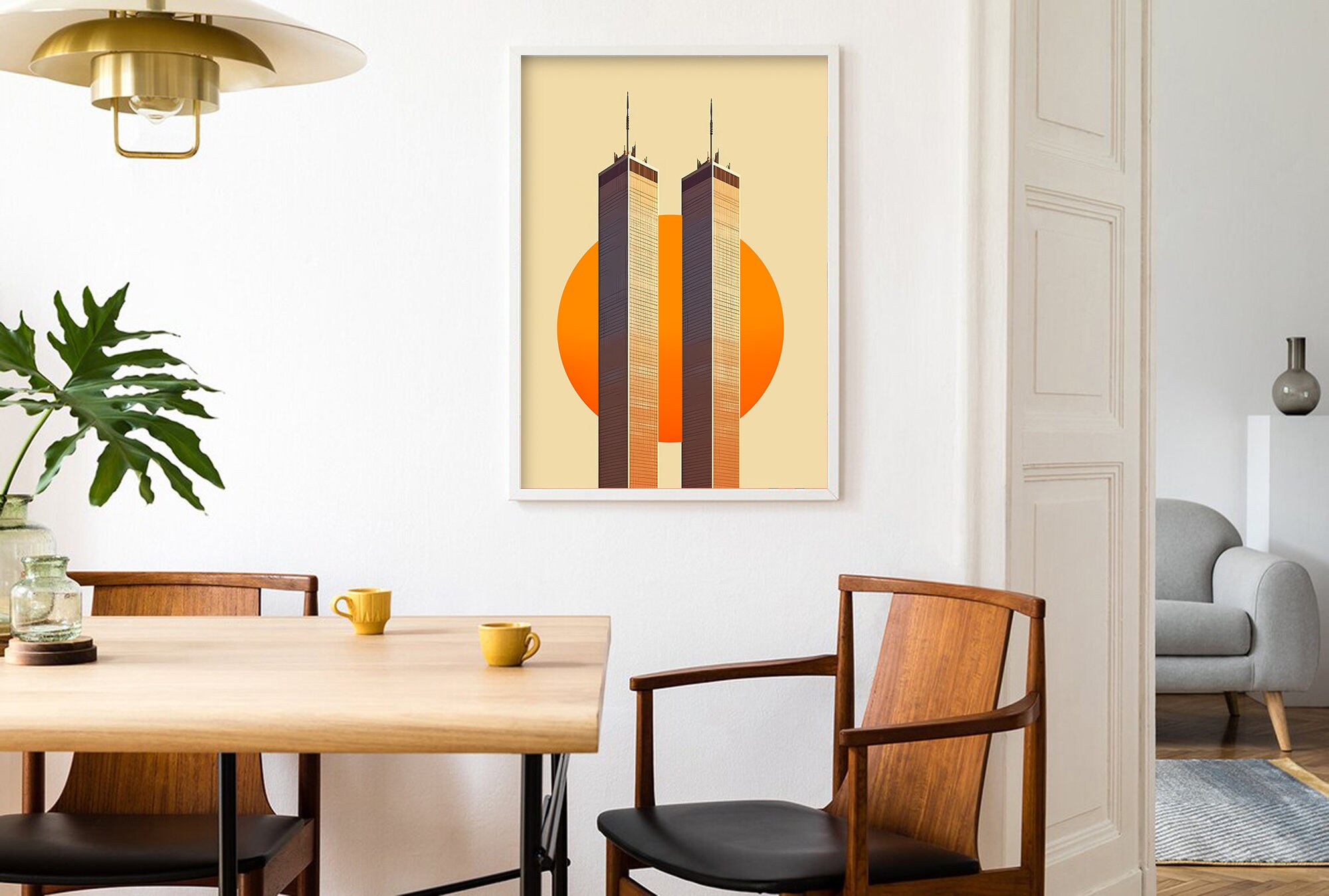 World Trade Center 1 & 2 Art Print Architecture Minimal Illustration ...