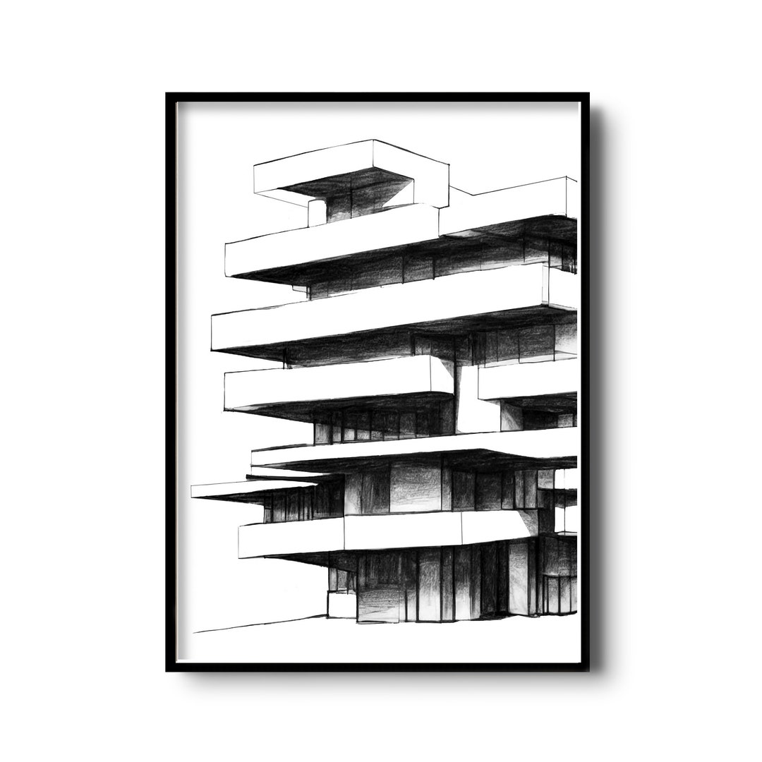 Architecture Sketch Art | Modernist Architecture | Modern Architectural ...