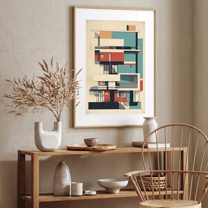 Modern Architecture Poster | Mid Century Modern Architecture ...