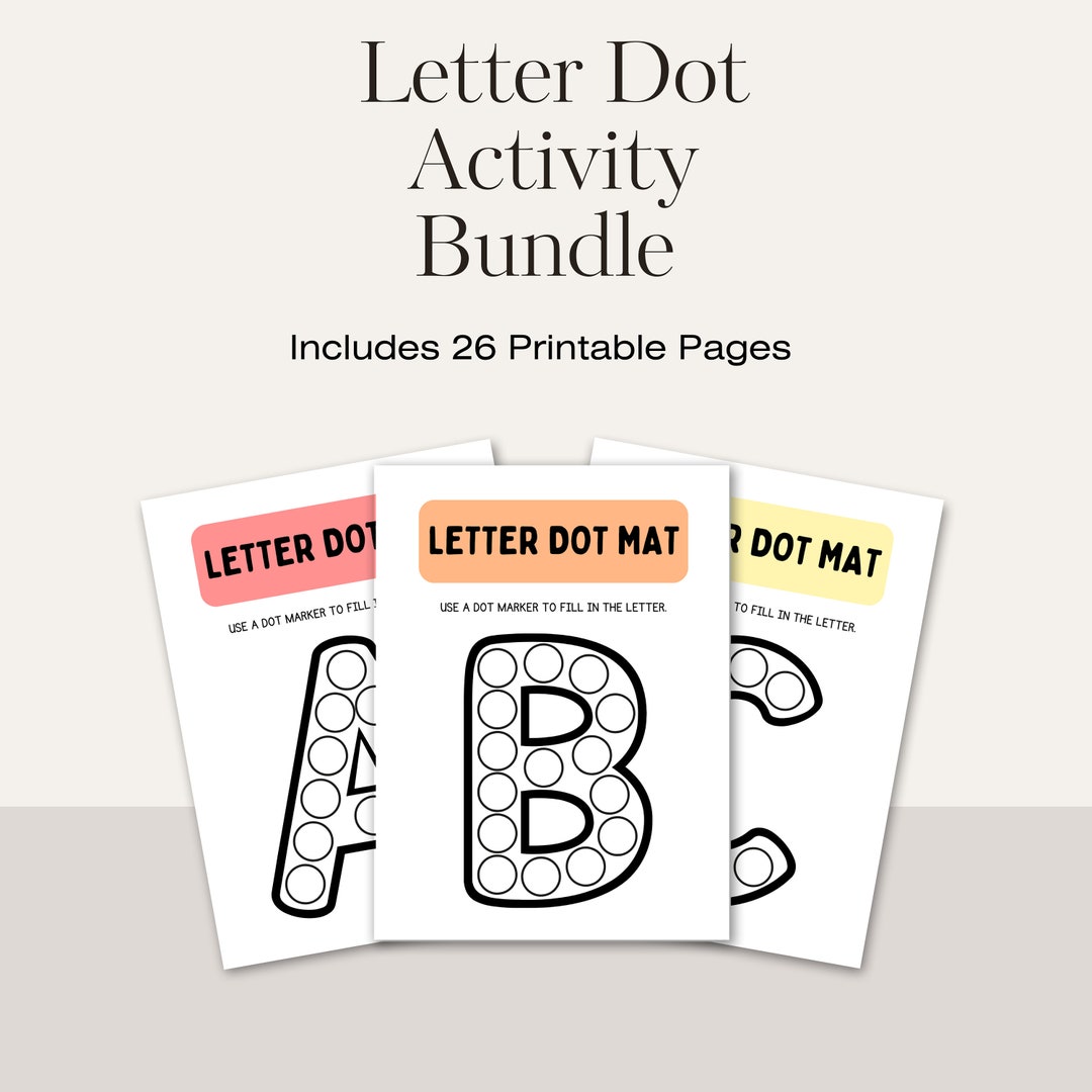 Simple Printable Dot Marker Activity 26 Page Bundle: Alphabet Preschool ...