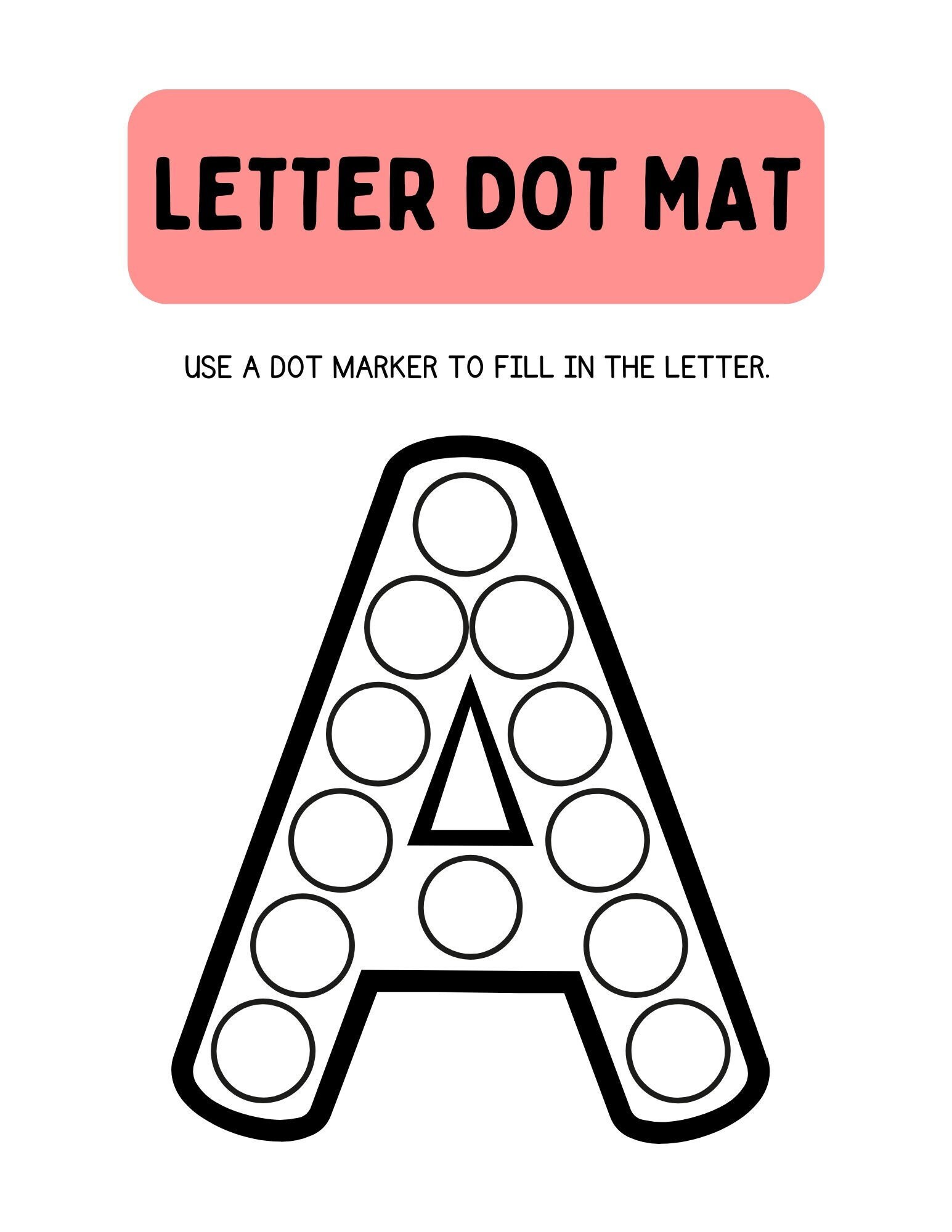 Simple Printable Dot Marker Activity 26 Page Bundle: Alphabet - Etsy