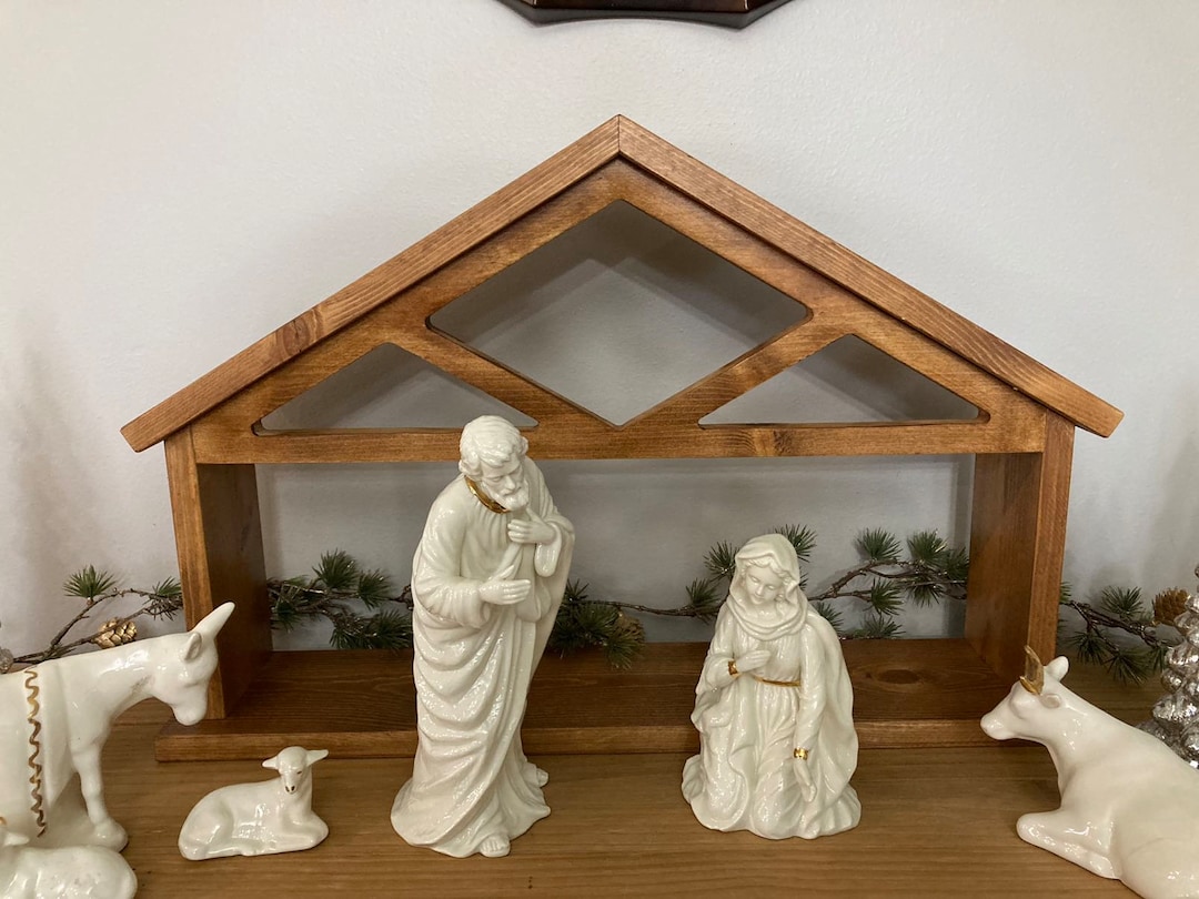 24 Wooden Nativity Stable for Nativity Figurines Home Christmas ...