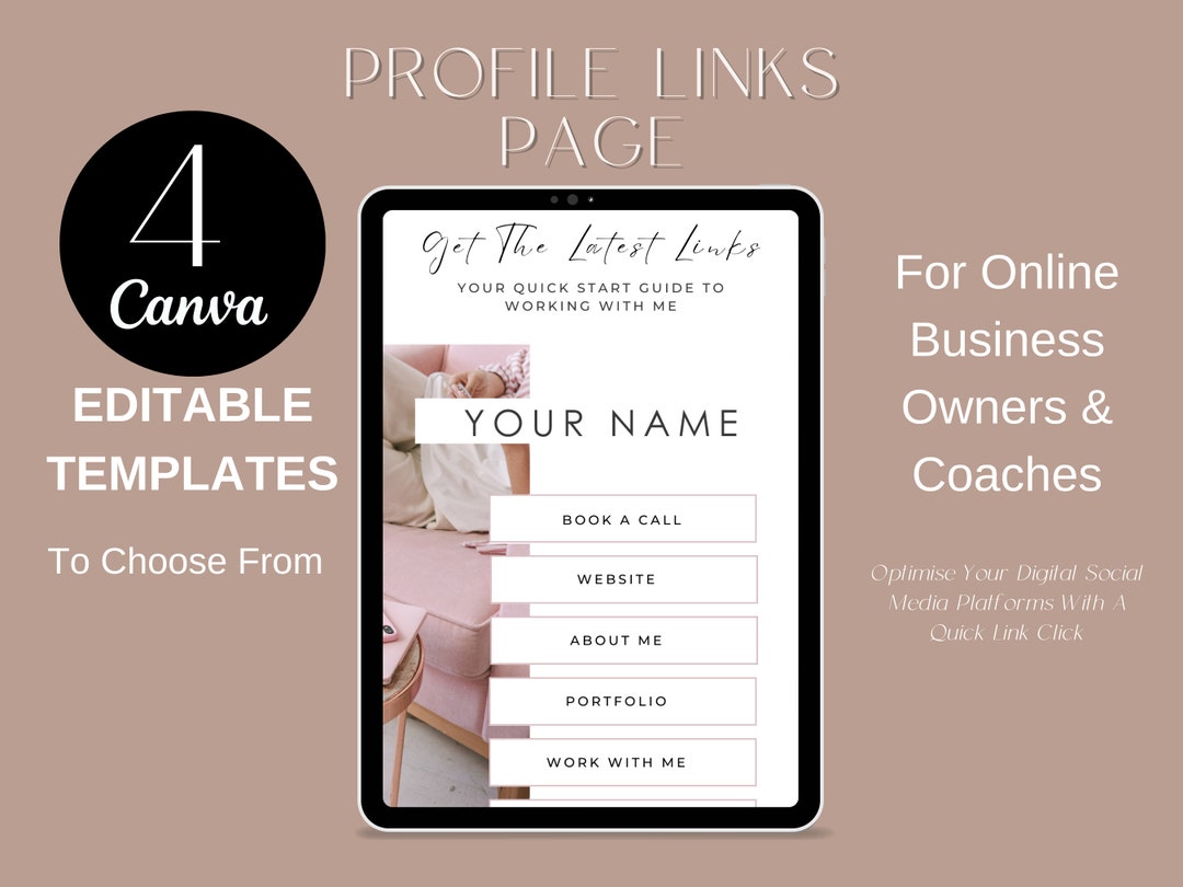Link in Bio Template | Quick Links Template | Profile Links | Quick ...