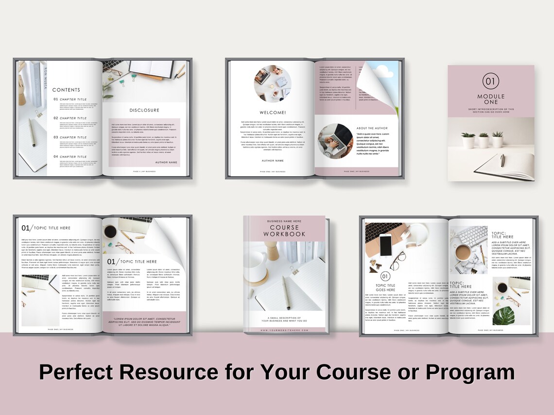 Course Workbook Template | Canva Workbook Template | Student Workbook ...