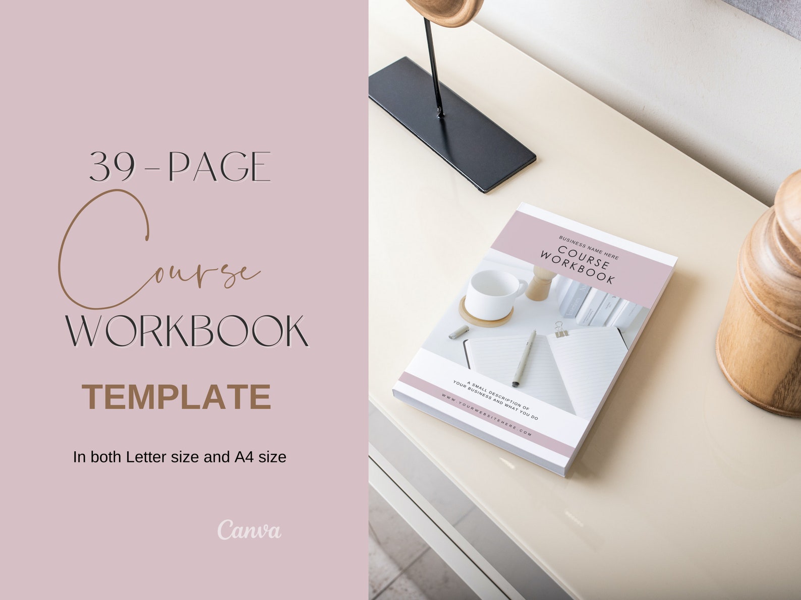 Course Workbook Template | Canva Workbook Template | Student Workbook for Course | E-book ...