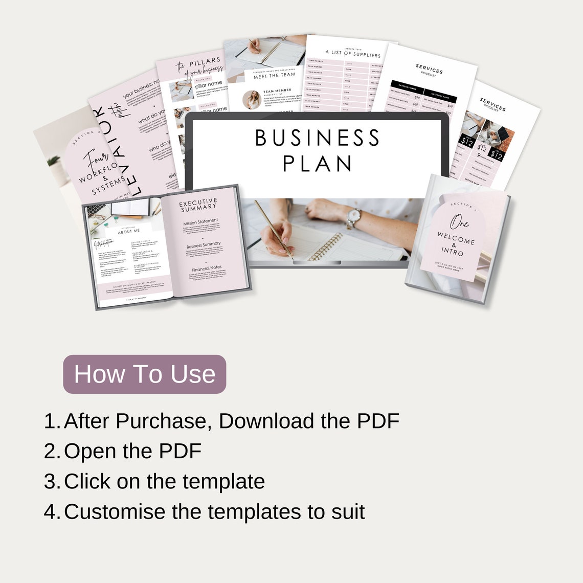 Business Plan Template | Online Business Plan | Business Plan Canva ...