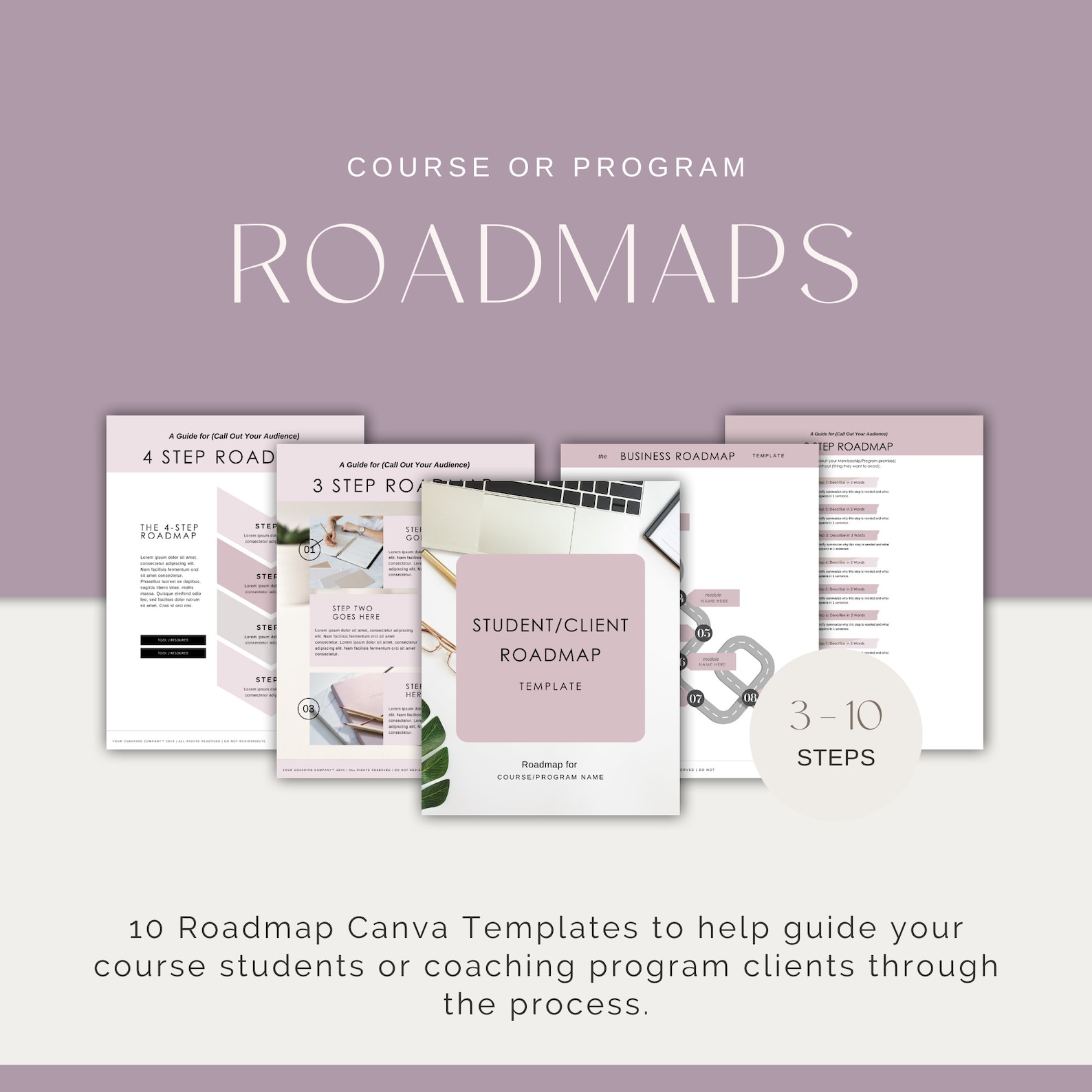 Roadmap Template | Roadmap Canva Template | Course Roadmap | Roadmaps ...