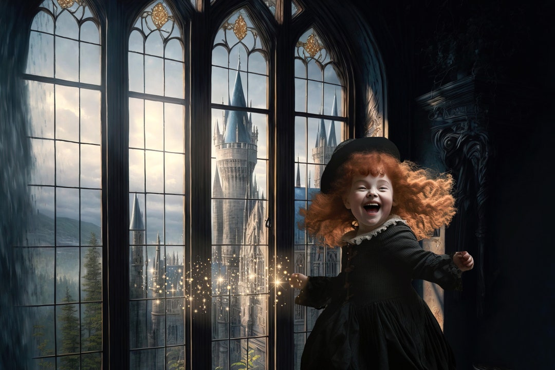 Magical Wizard Window CG Digital Backdrop, Wizard Stock, Magic ...