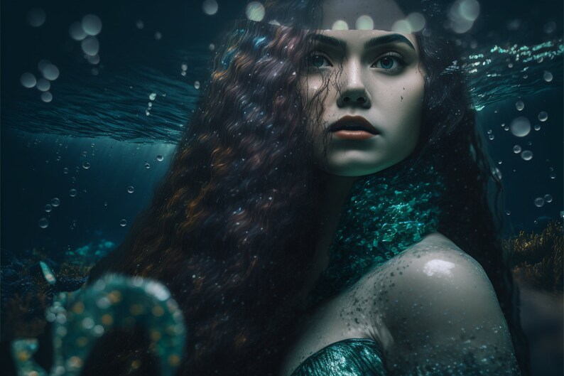 37 Moody Mermaid Digital CG Backdrops Ocean Backgrounds - Etsy