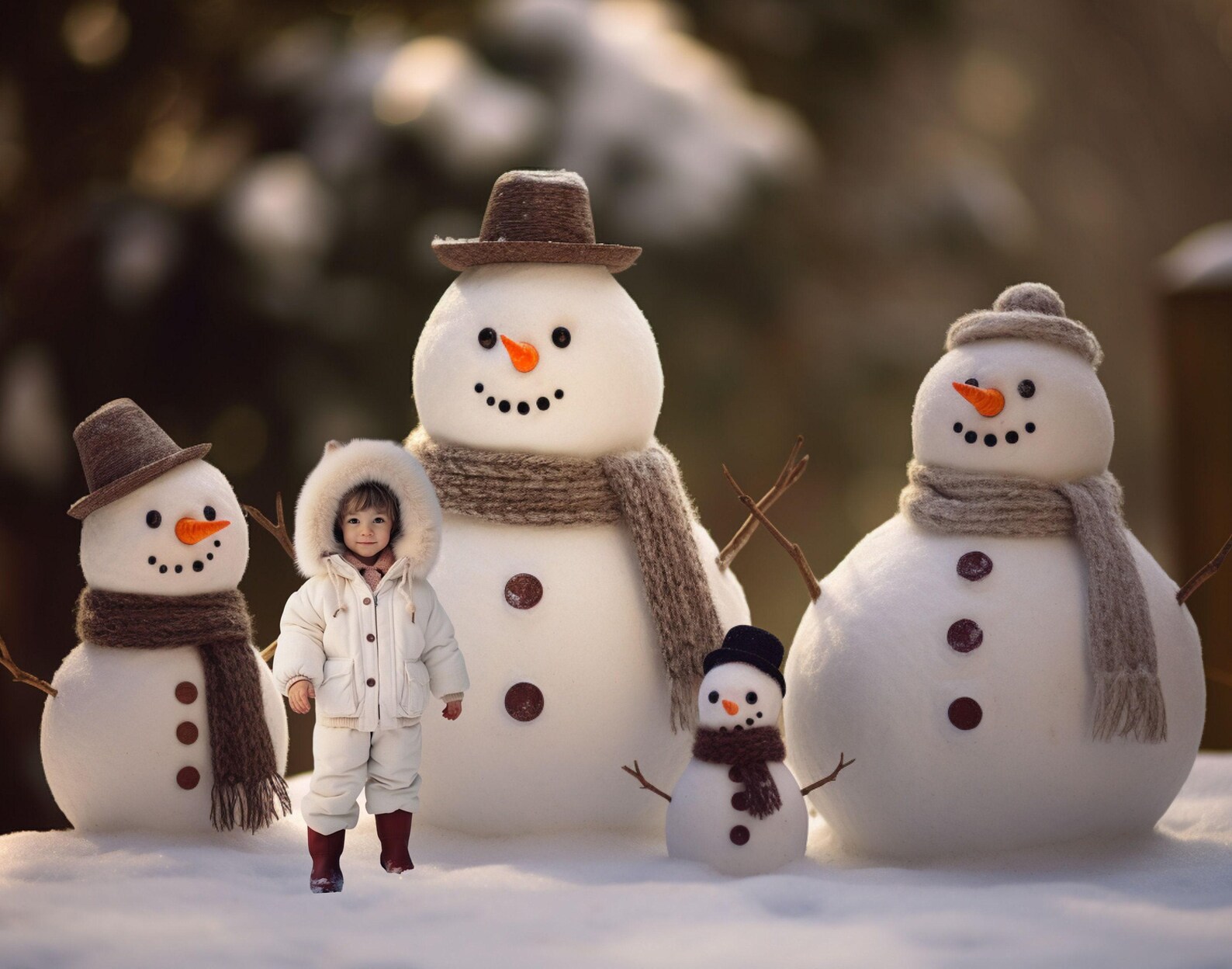114 Snowman CG Digital Backdrops, Christmas Stock, Winter Background ...