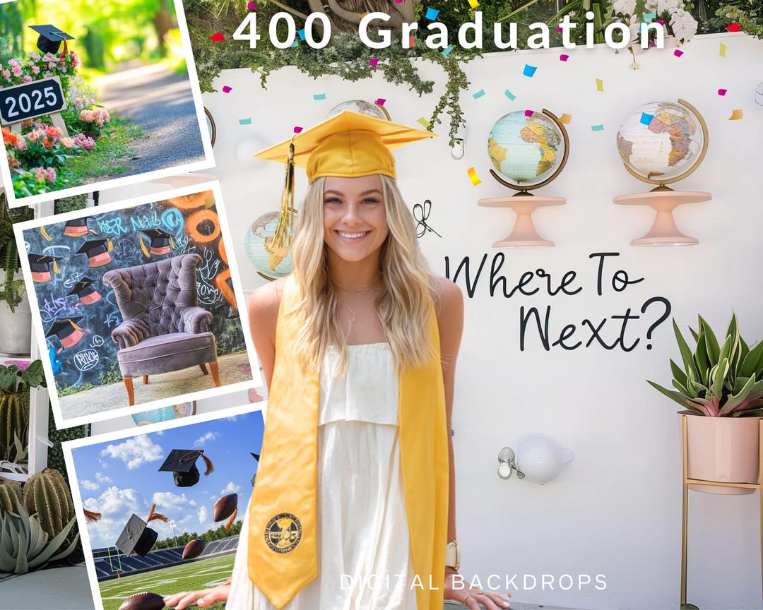 243 Graduation 2025 Backdrops, AI Backdrop, Senior Photos Background ...