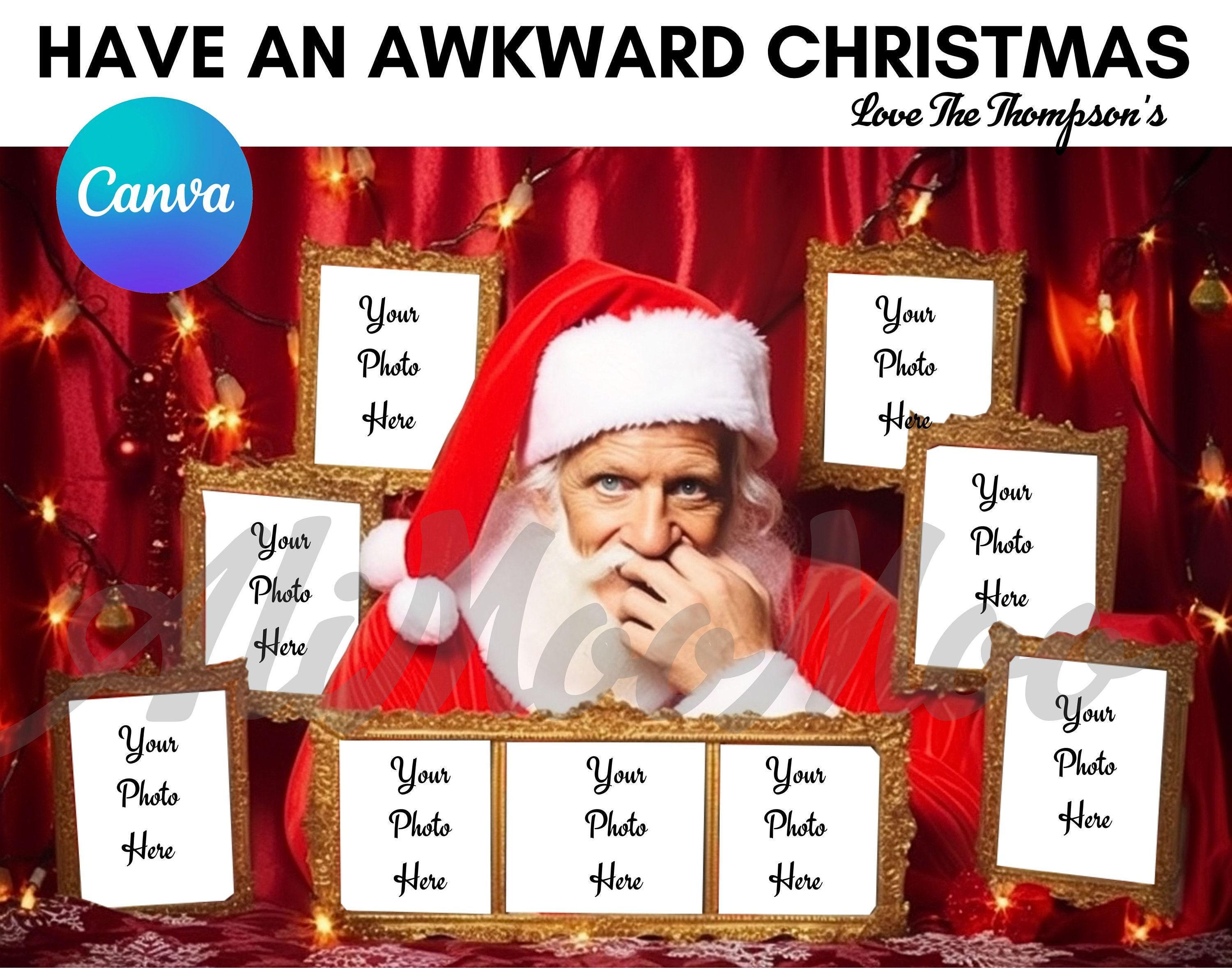 Awkward Family Photos Canva Template CG Digital Backdrop, Family ...