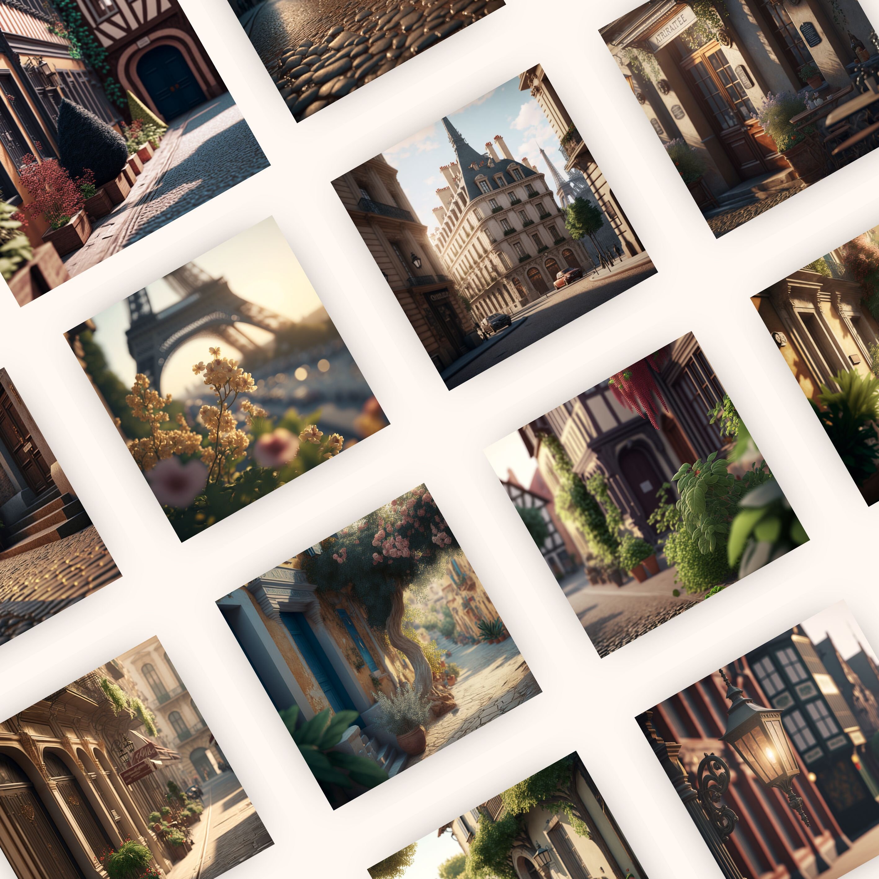 46 European Towns and Cities CG Digital Backdrops French - Etsy Canada