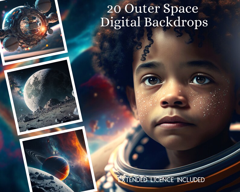 20 Outer Space Digital CG Backdrops Astronaut Backgrounds - Etsy