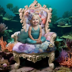 111 Mermaid Digital CG Backdrops, Ocean Backgrounds, Beach Stock ...