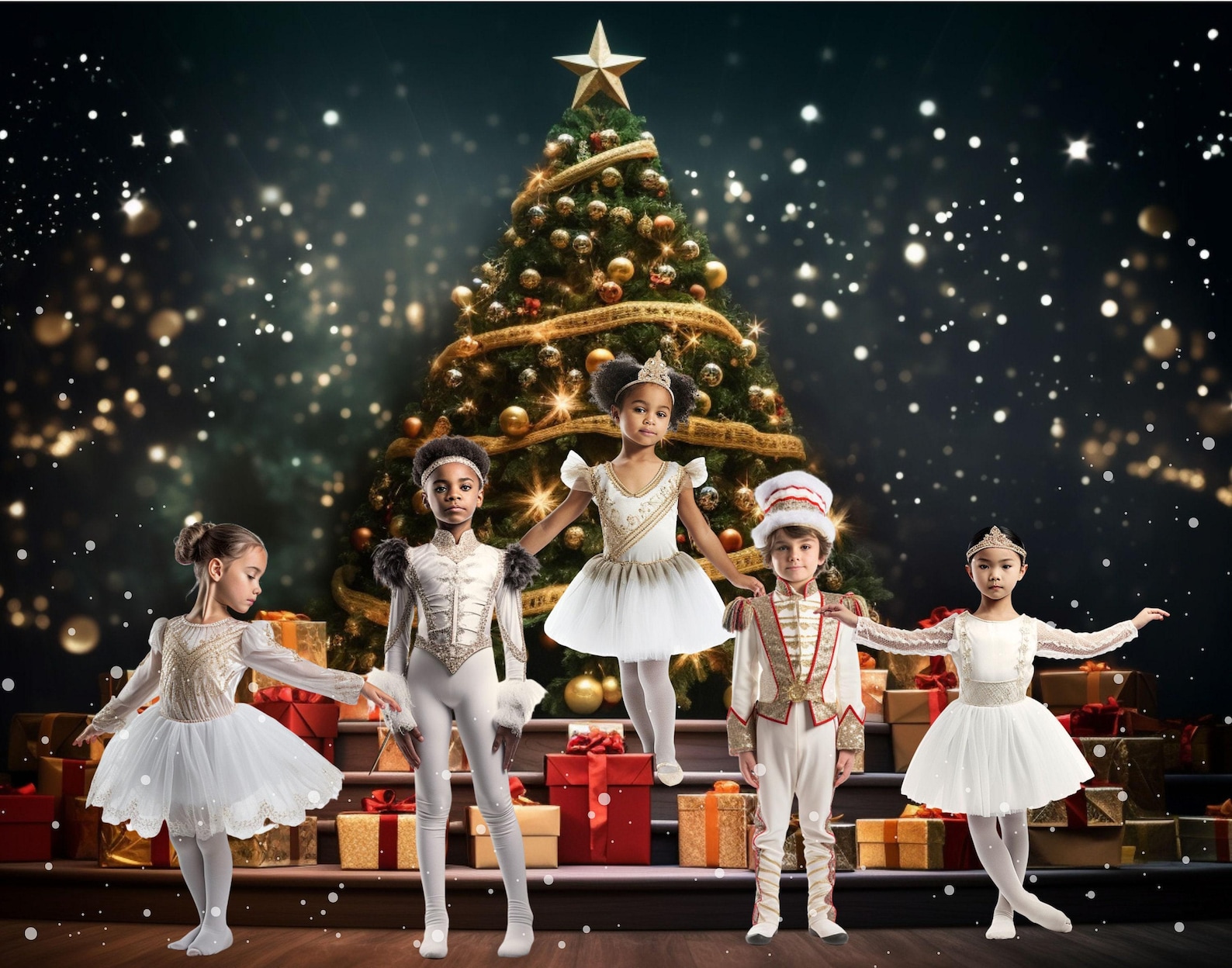 225 Nutcracker Christmas CG Digital Backdrops, Christmas Stock ...