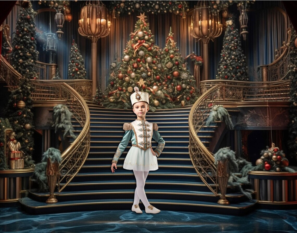 225 Nutcracker Christmas CG Digital Backdrops, Christmas Stock ...