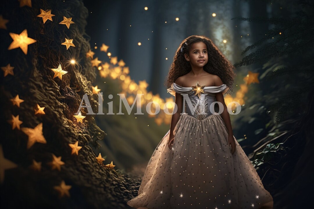 4 Magical Path of Stars in a Forest, CG Backdrops, Little Star ...