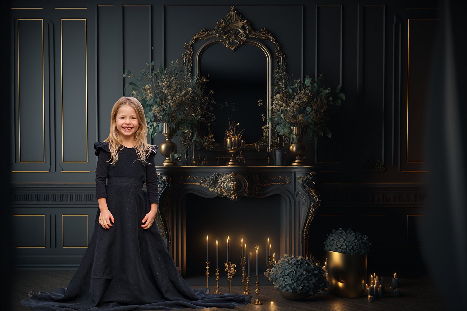 24 Black Gothic Lofts CG Backdrops Windows and Curtain - Etsy Australia