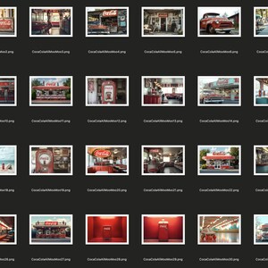 93 Coca Cola Americana Themed CG Digital Backdrops, Retro Coke ...