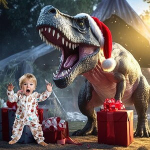47 T-rex Christmas CG Digital Backdrops, Christmas Dinosaur, Funny ...