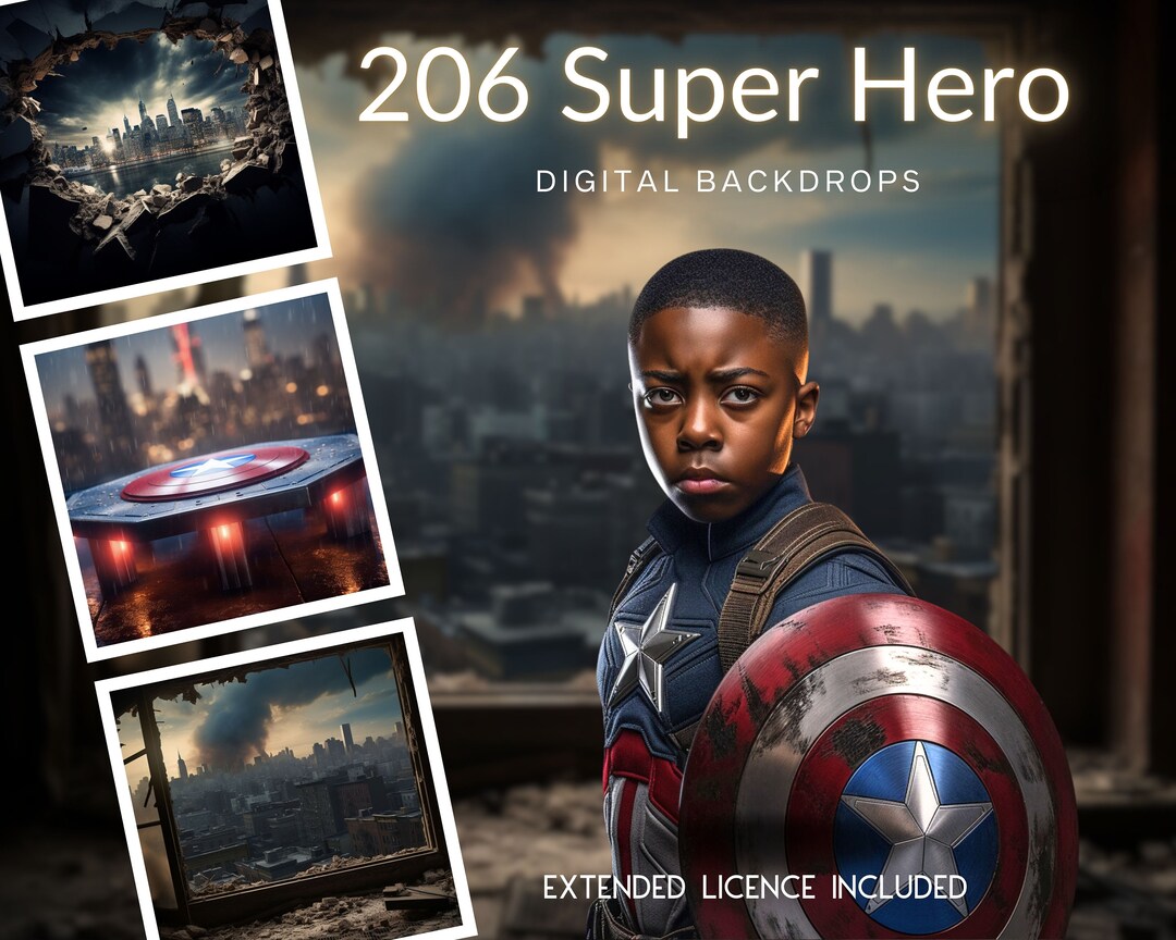 Buy 206 Super Hero Inspired CG Digital Backdrops, Metropolis, Bokeh ...