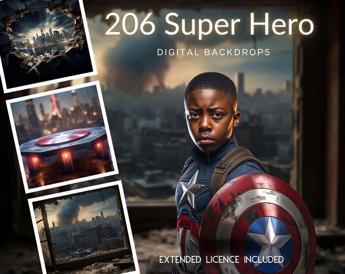 Digital Superhero Backdrop / High Resolution Photoshop Digital ...
