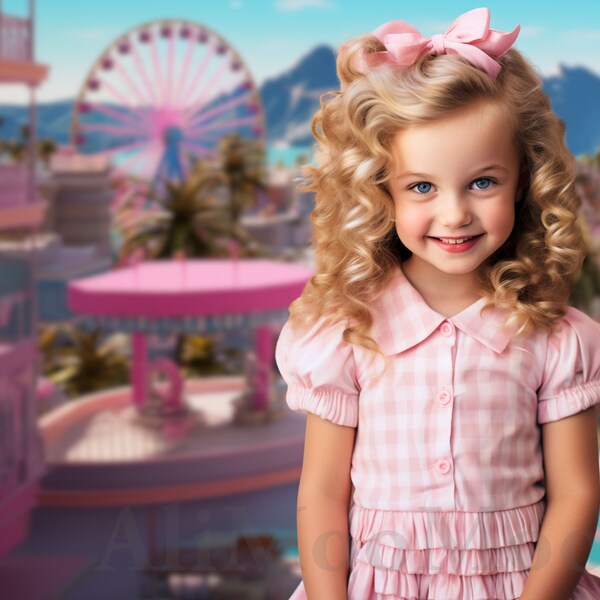 Barbie World Digital Backdrop - Etsy