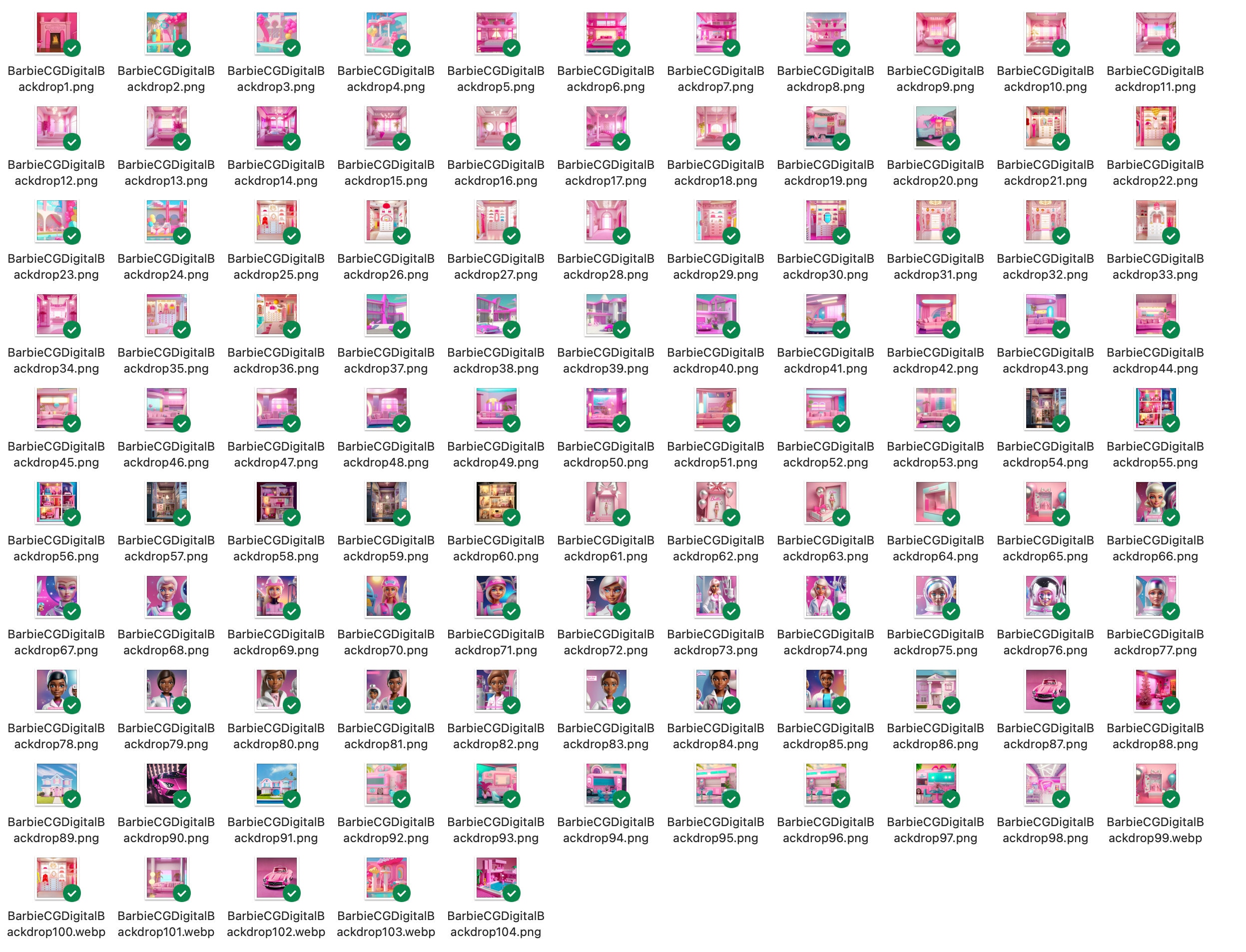 104 Barbie Inspired Digital CG Backdrops Barbie Dream House - Etsy Canada