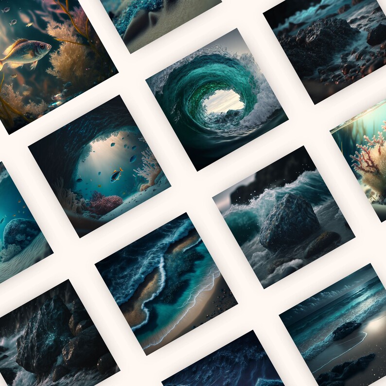 37 Moody Mermaid Digital CG Backdrops Ocean Backgrounds - Etsy